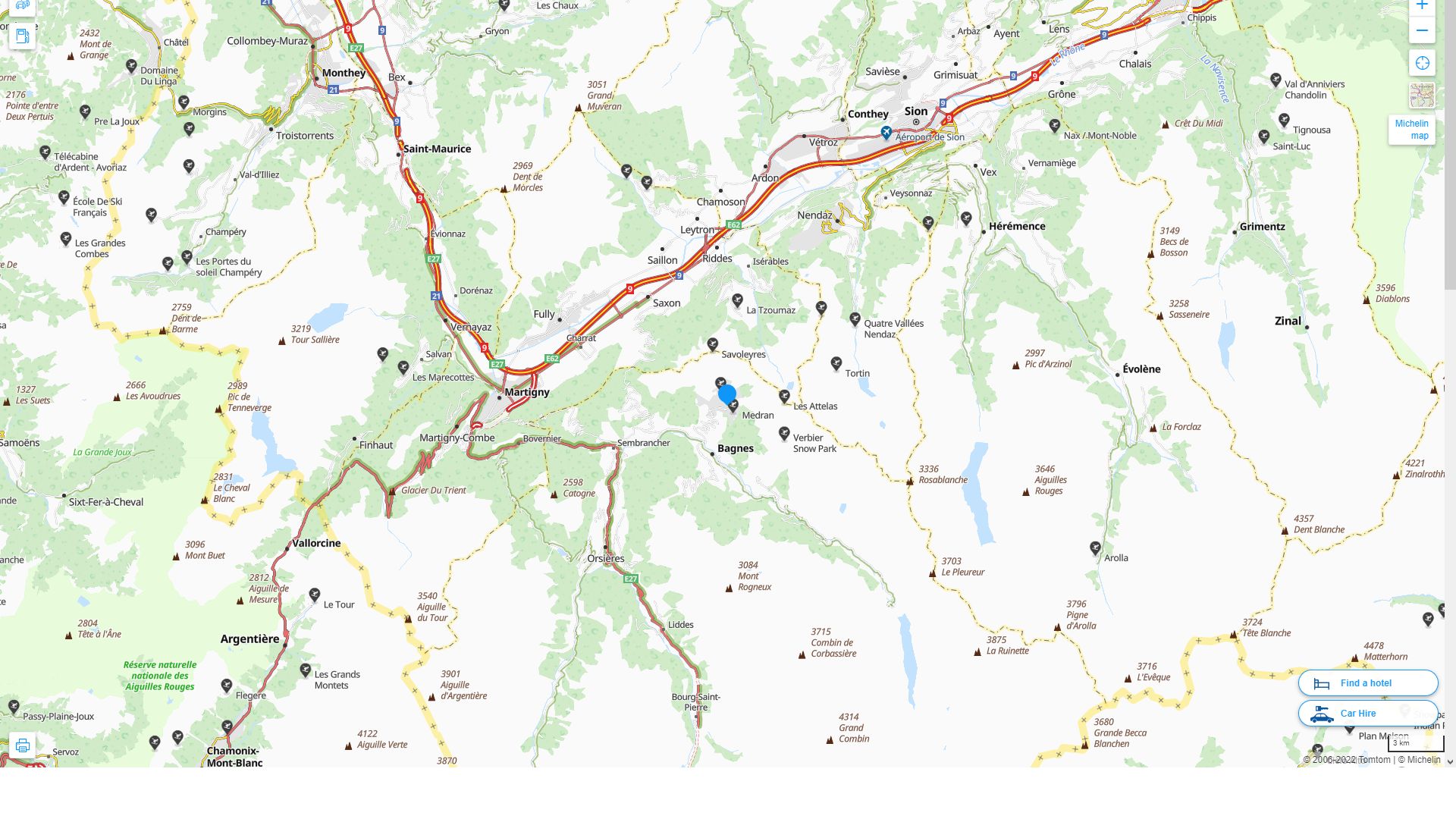 Verbier Map - Switzerland