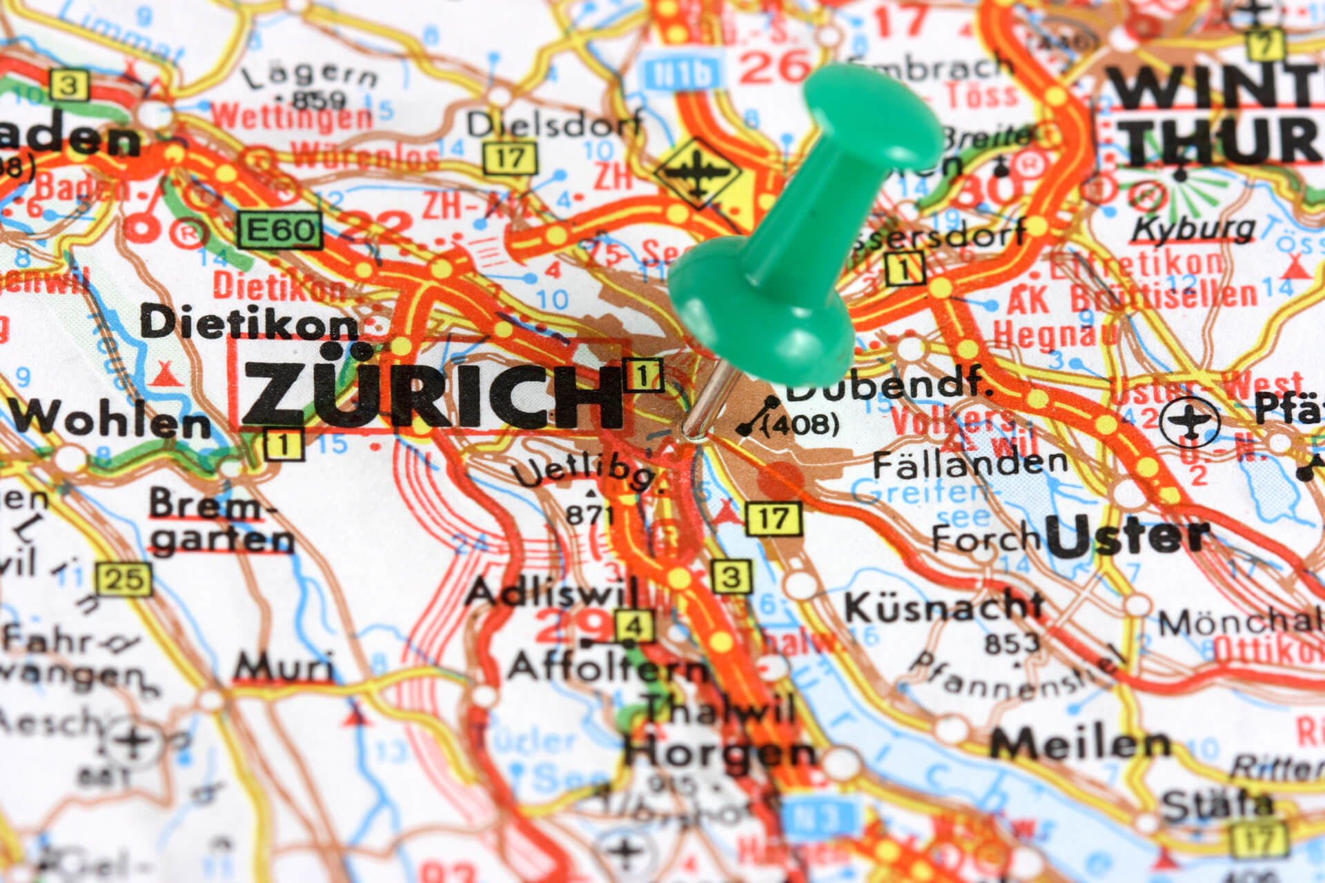 Map Of Zurich City Maps Of Switzerland Planetologcom MICHELIN Zurich