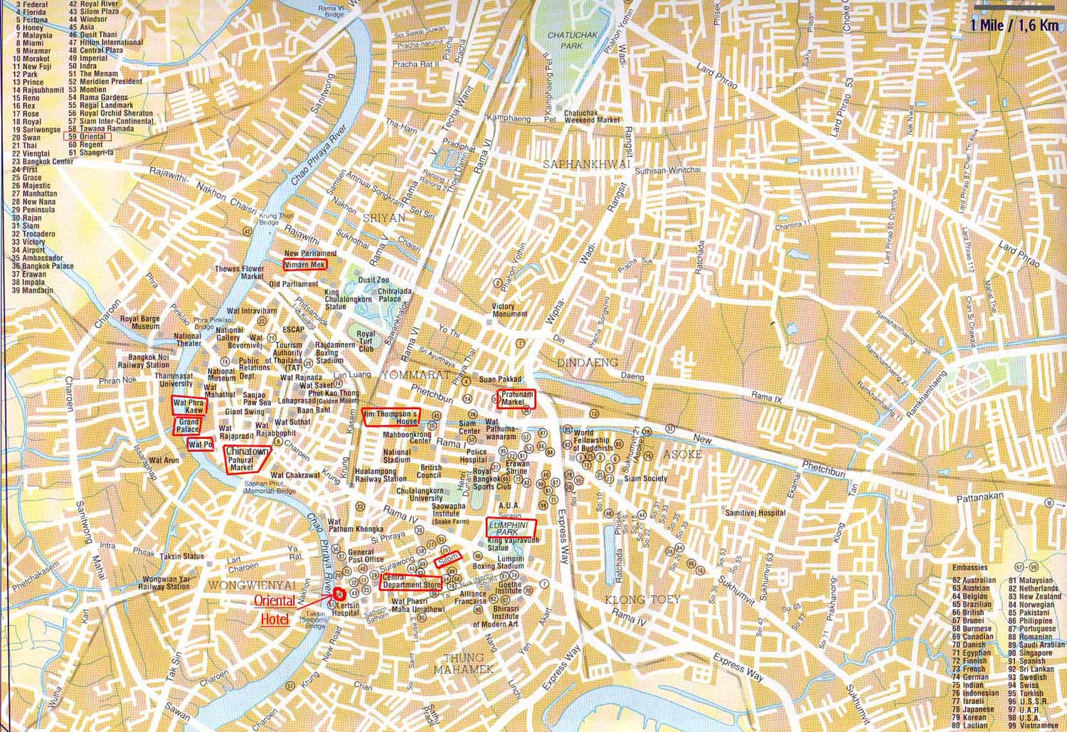 Bangkok Map - Thailand