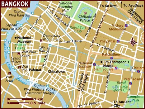Bangkok Map - Thailand