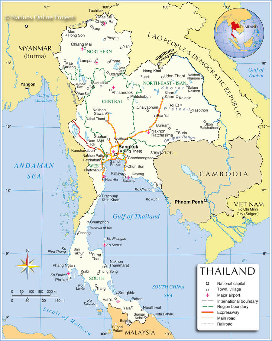 Political Map Thailand Political Map Thailand