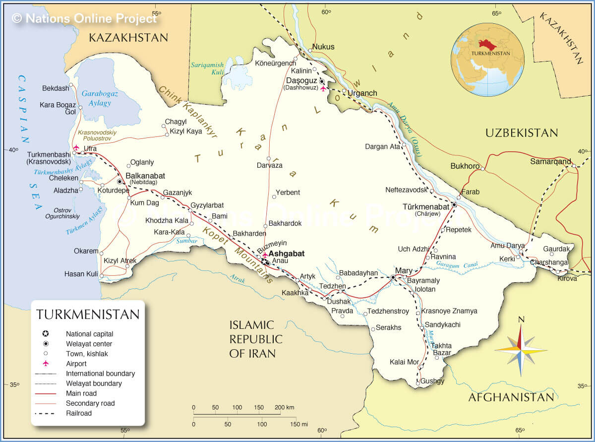 Turkmenistan Map - Turkmenistan