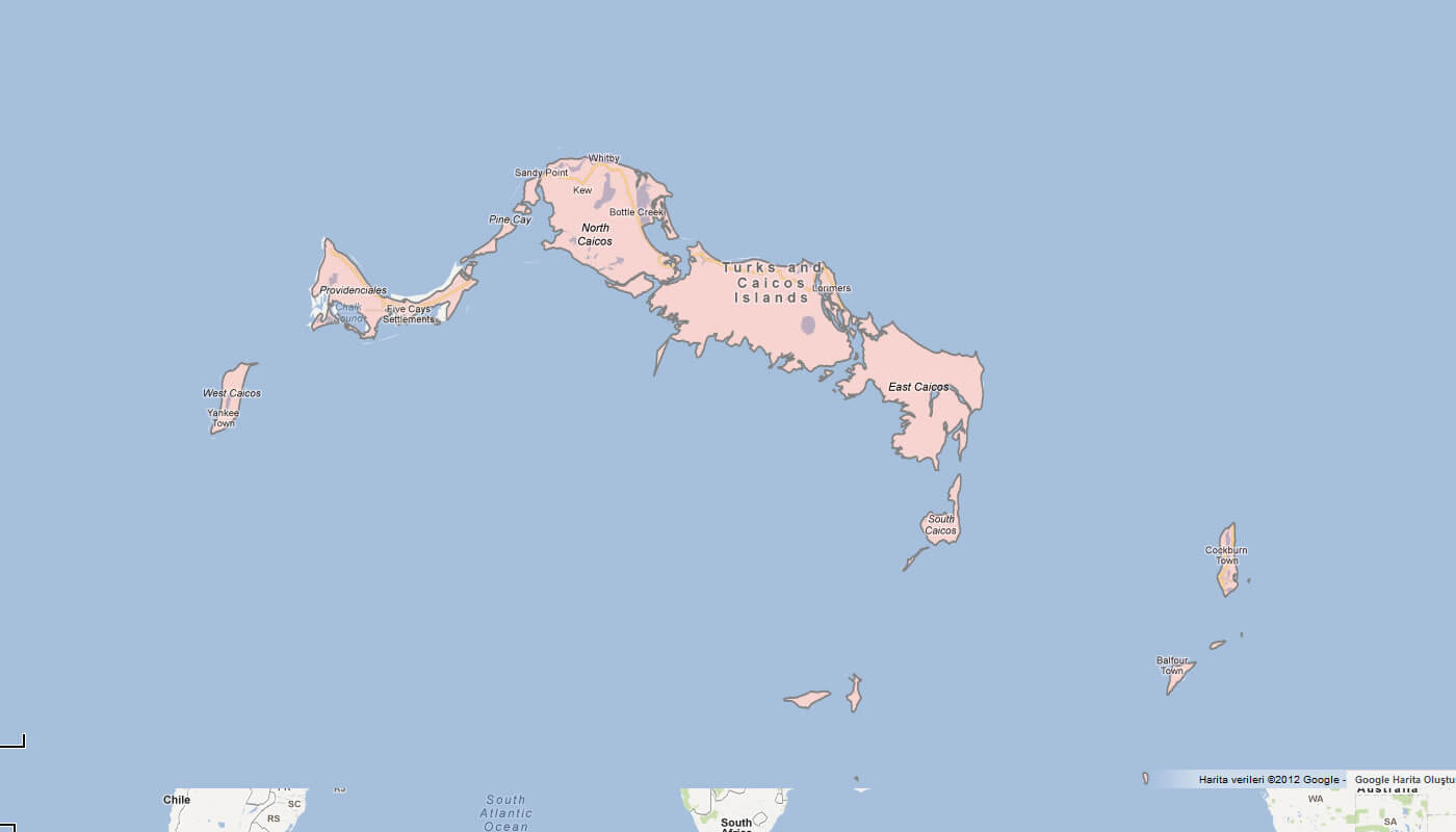 Turks and Caicos Islands Map