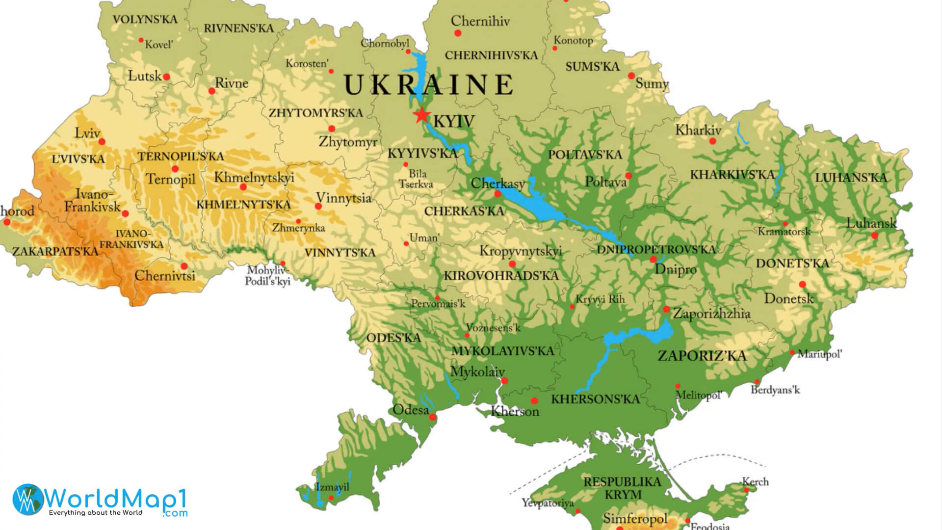 Donetsk Map - Ukraine