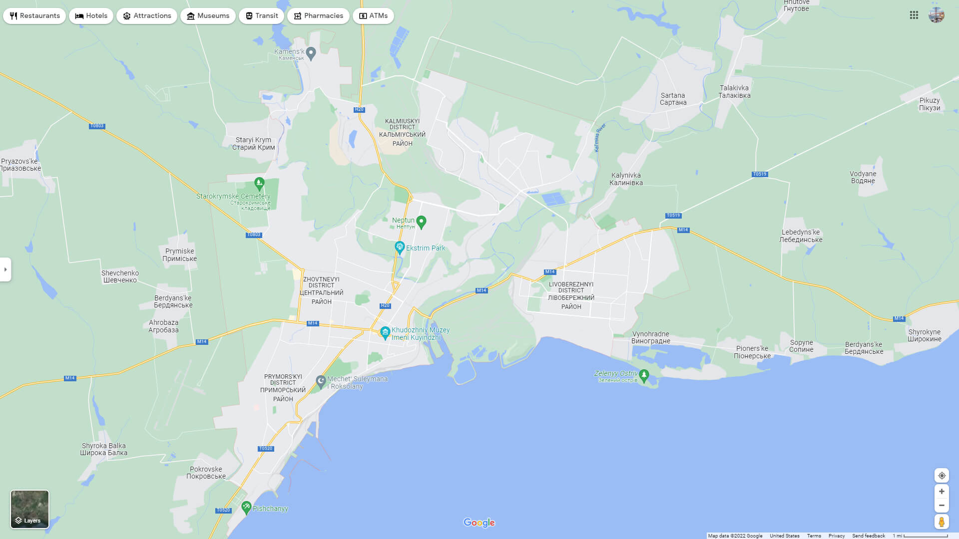 Mariupol Map - Ukraine