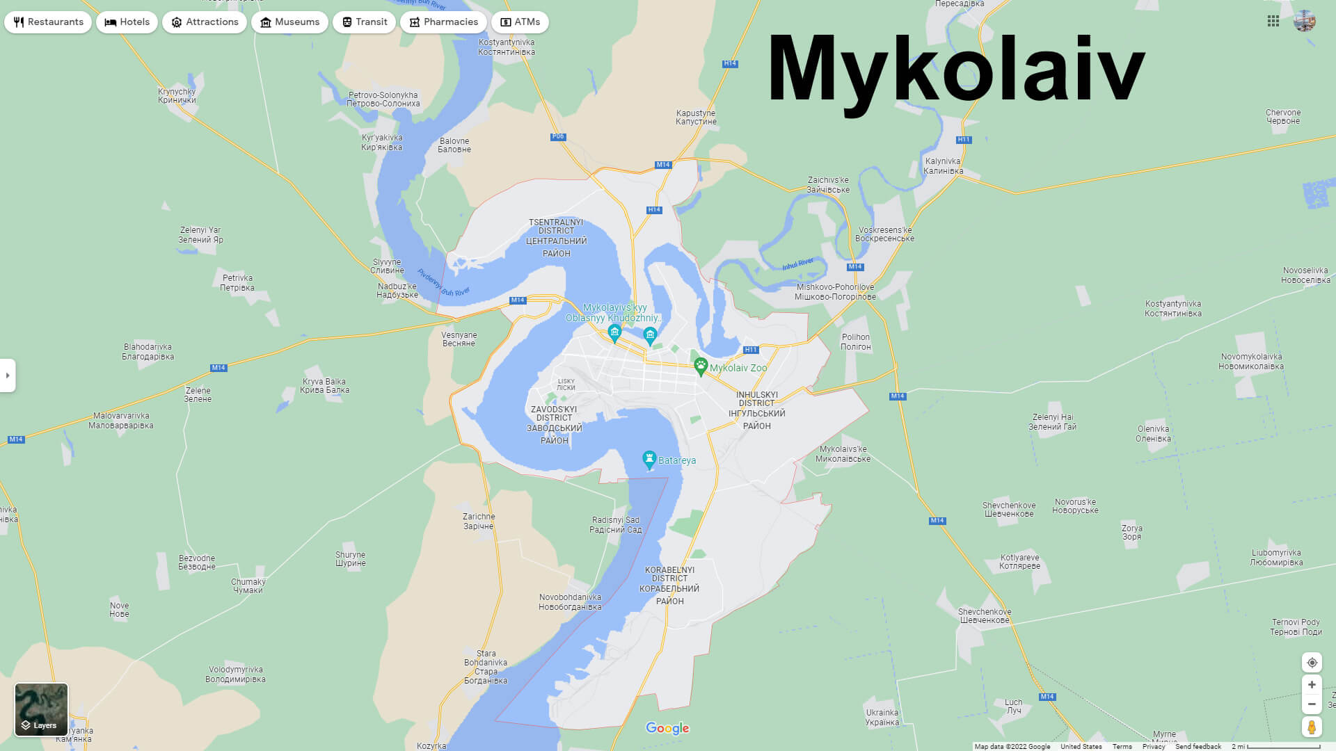 Mykolaiv Map - Ukraine