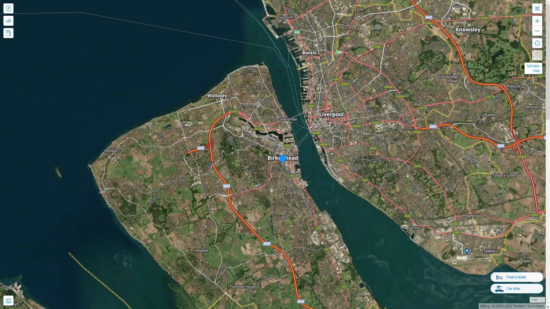 Birkenhead Map - United Kingdom