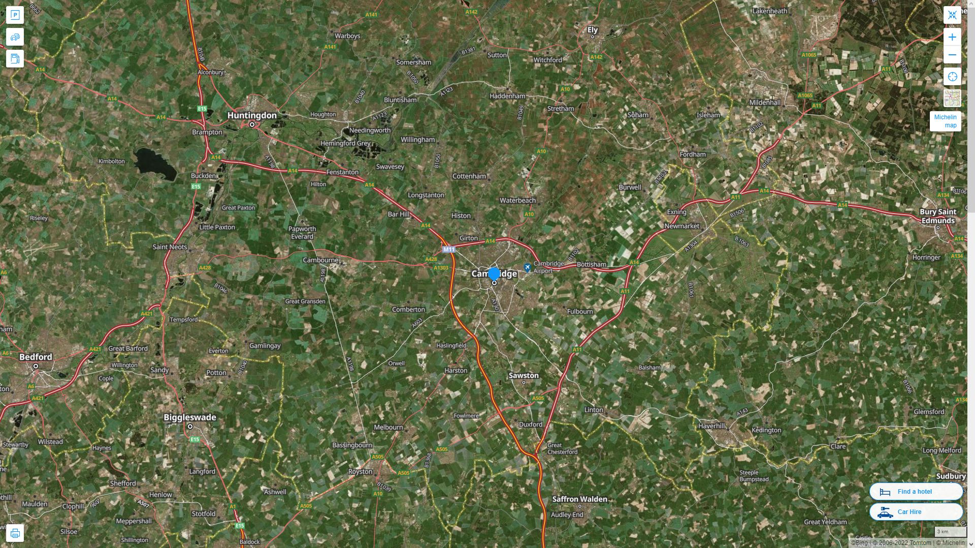 Cambridge Map - United Kingdom