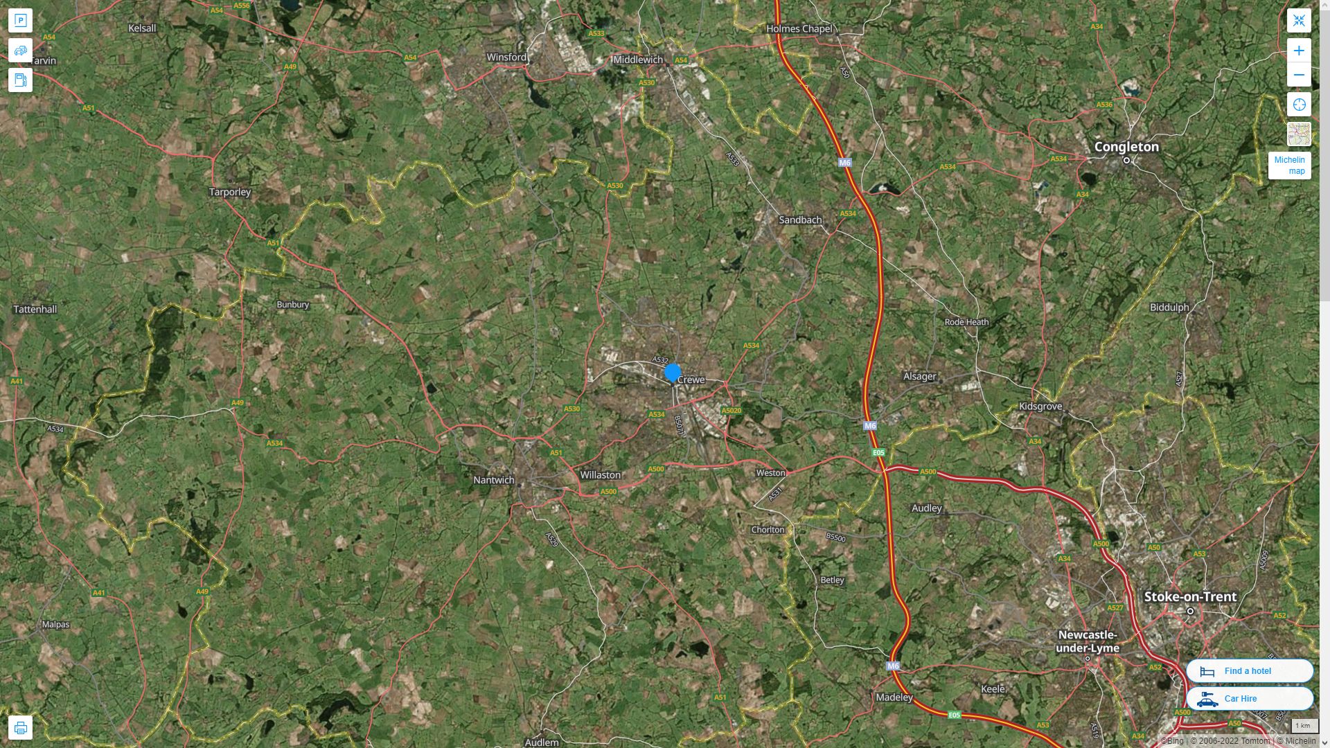 Crewe Map - United Kingdom