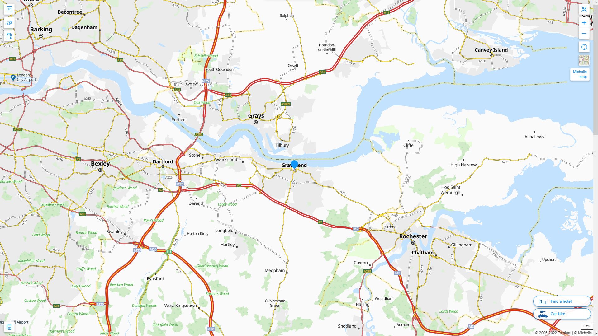 Gravesend Map - United Kingdom
