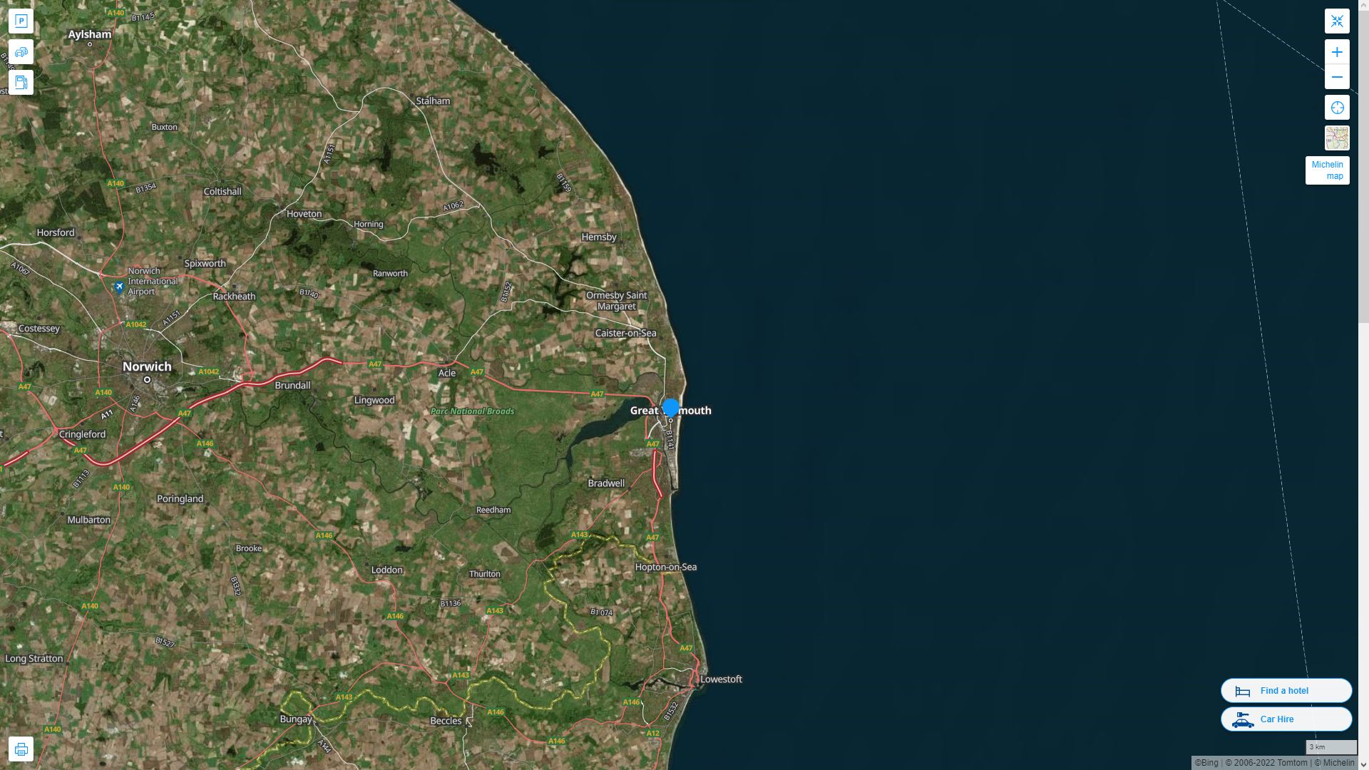 Great Yarmouth Map - United Kingdom