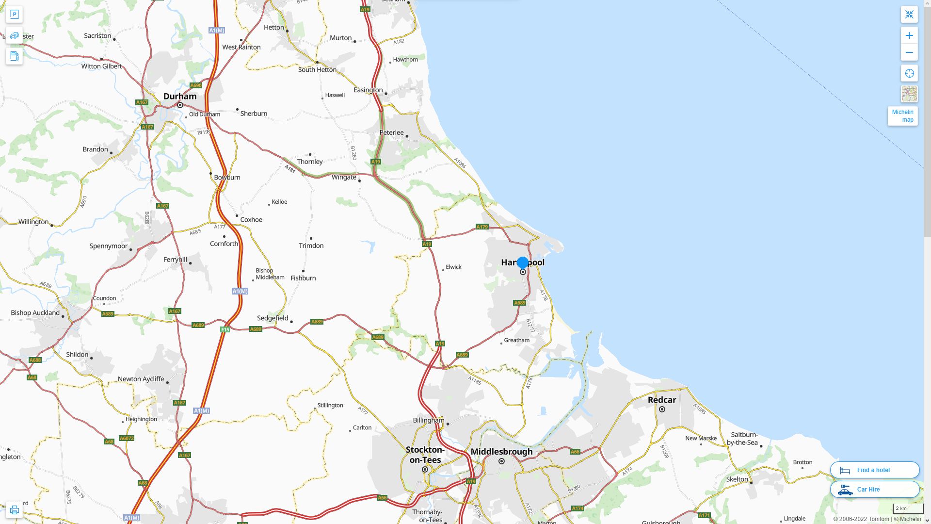 Hartlepool Map - United Kingdom