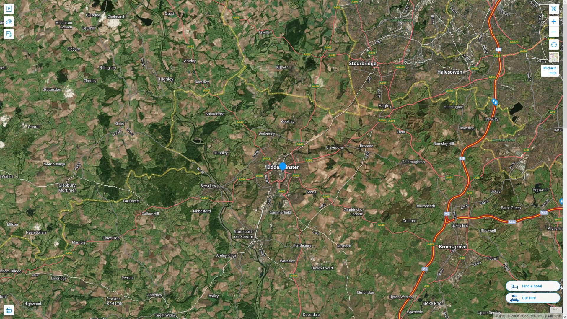 Kidderminster Map - United Kingdom