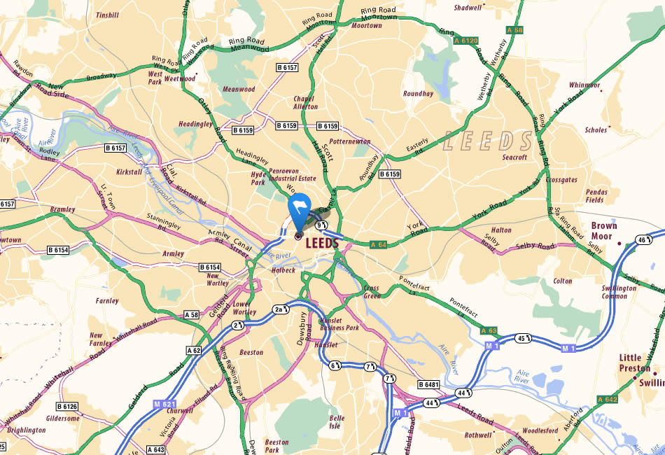 Leeds United Kingdom Map at Justin Wells blog