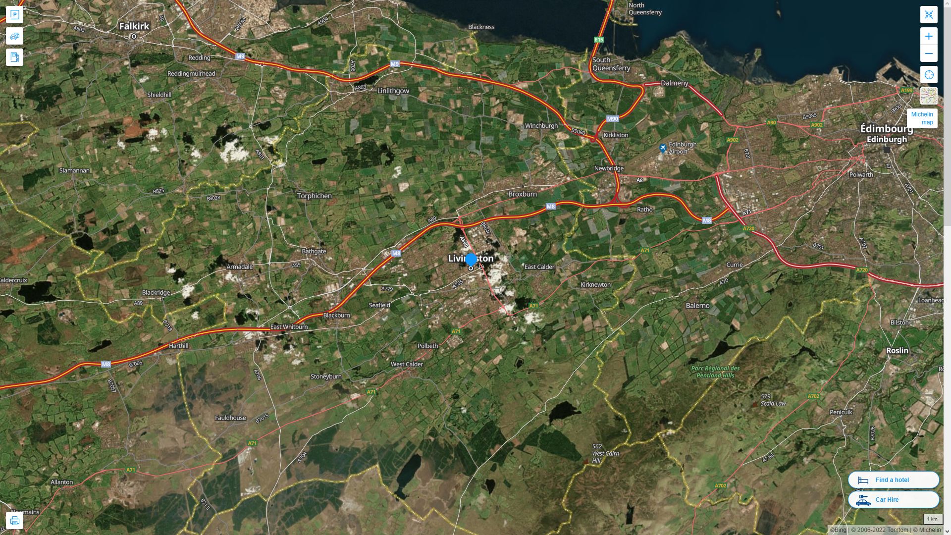Livingston Map - United Kingdom