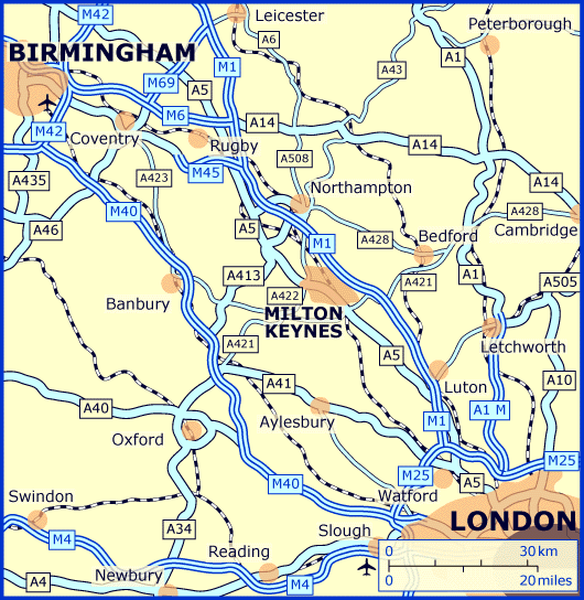 Milton Keynes Map - United Kingdom