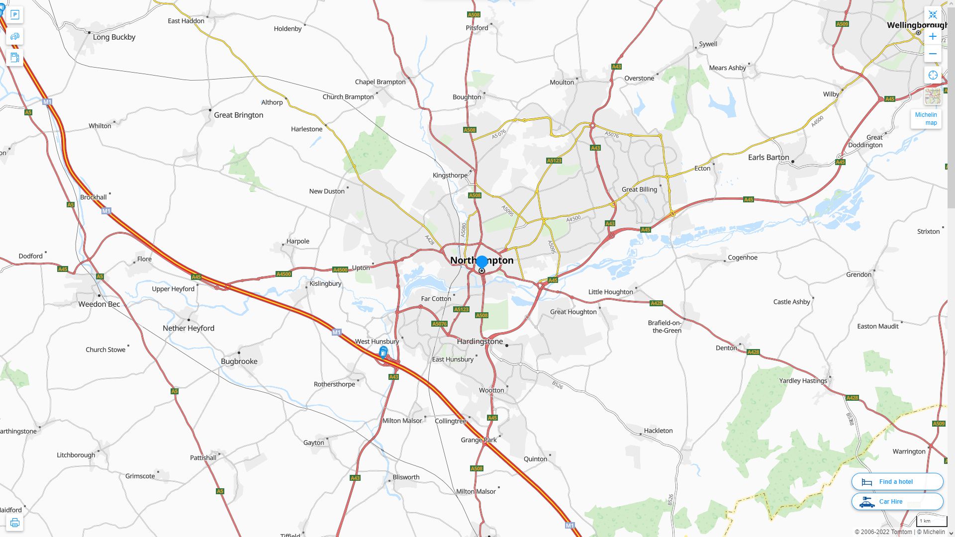 Northampton Map - United Kingdom