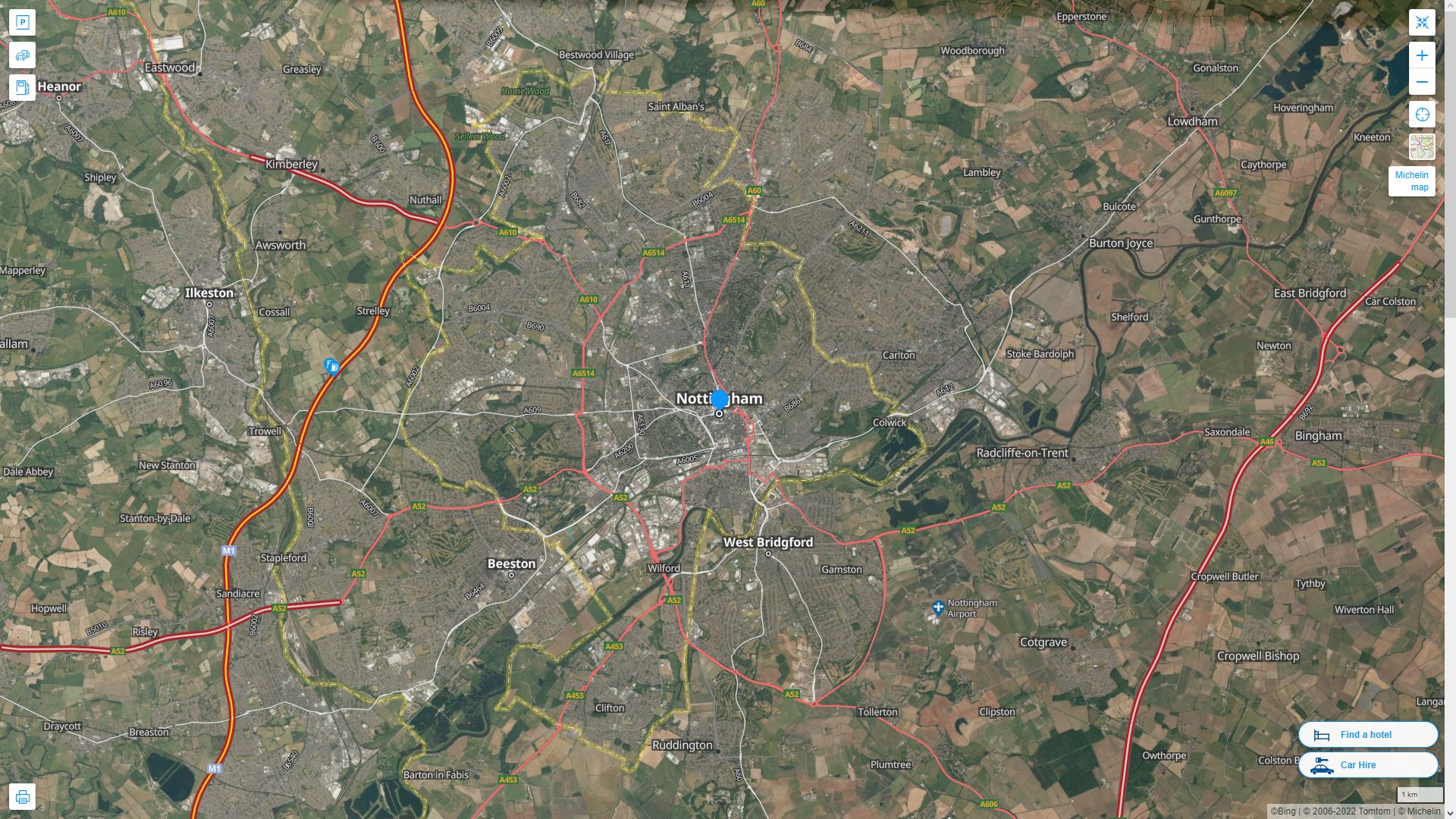 Nottingham Map - United Kingdom