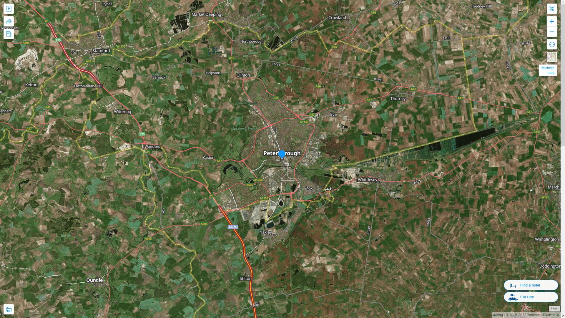 Peterborough Map - United Kingdom