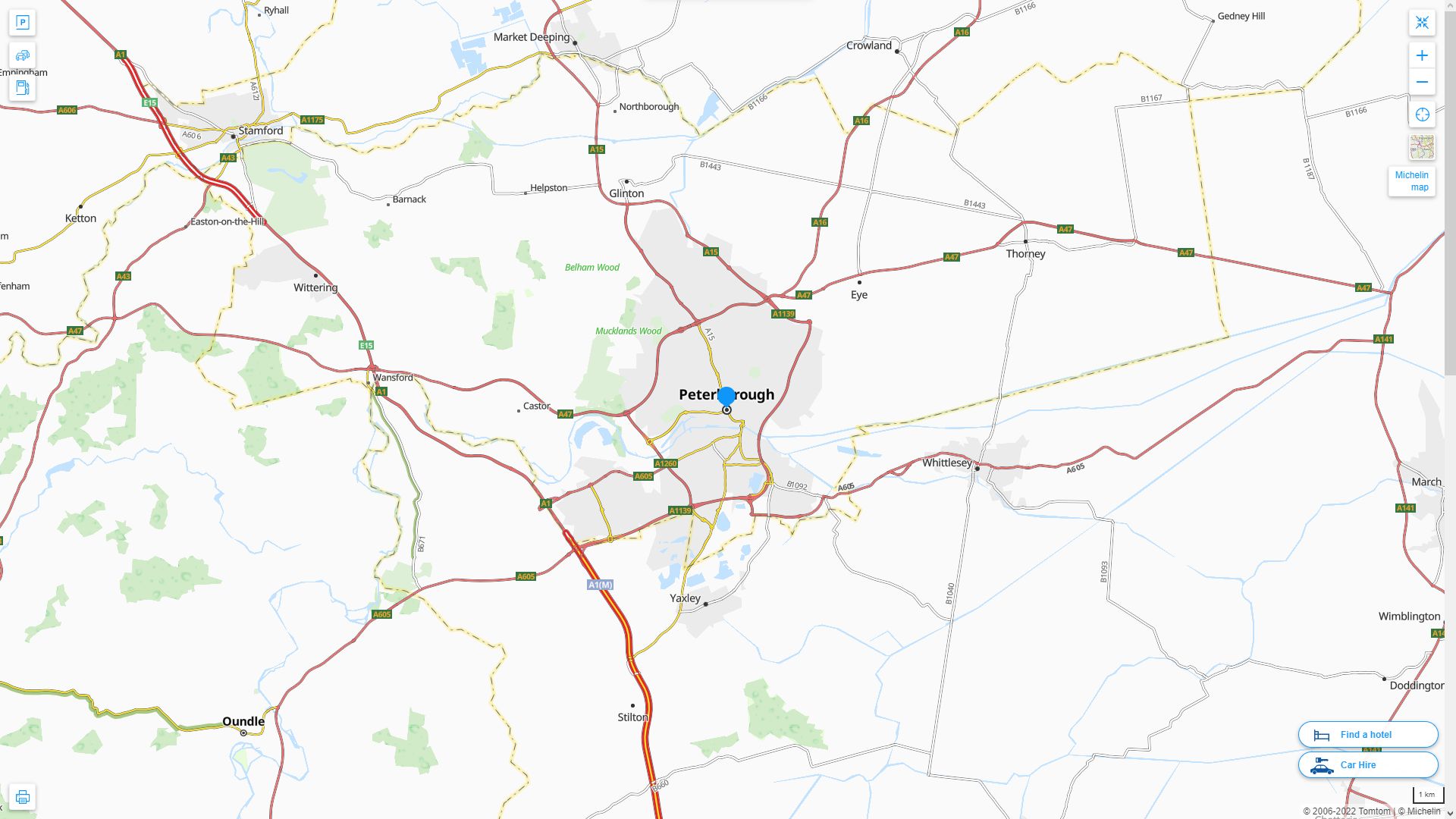 Peterborough Map - United Kingdom