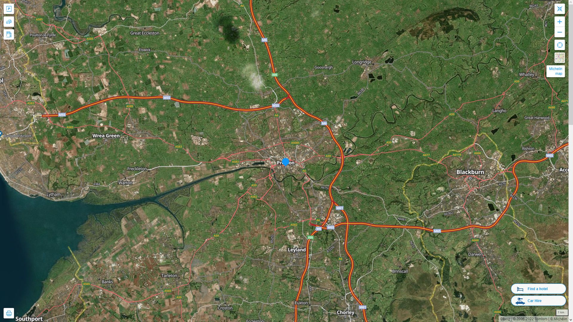 Preston Map - United Kingdom