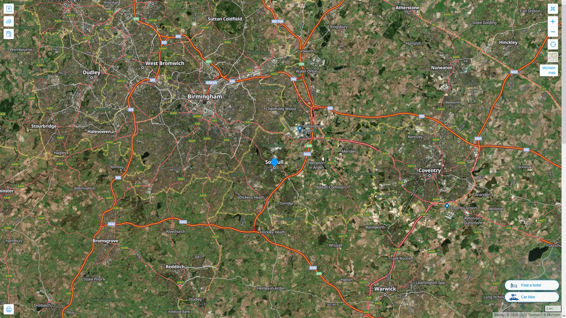 Solihull Map - United Kingdom