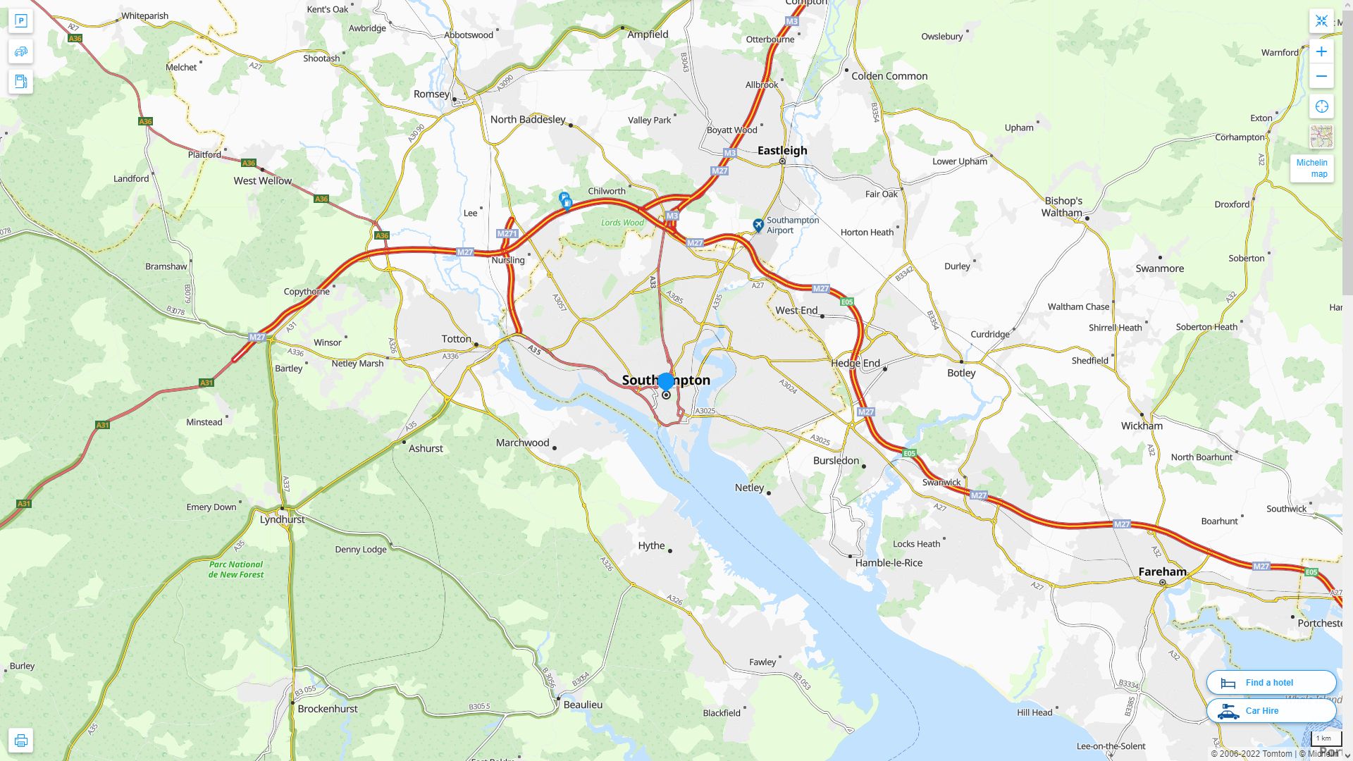 Southampton Map - United Kingdom