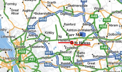 St Helens Map - United Kingdom
