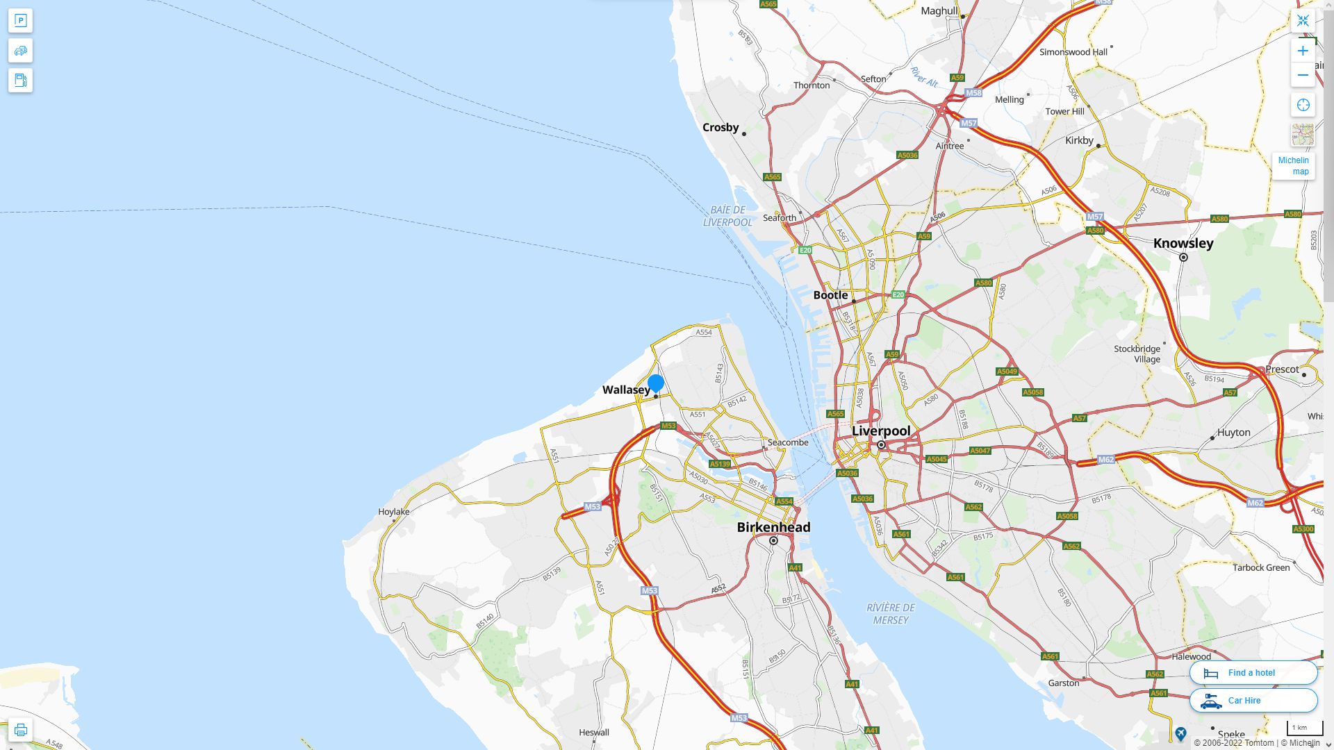 Wallasey Map - United Kingdom