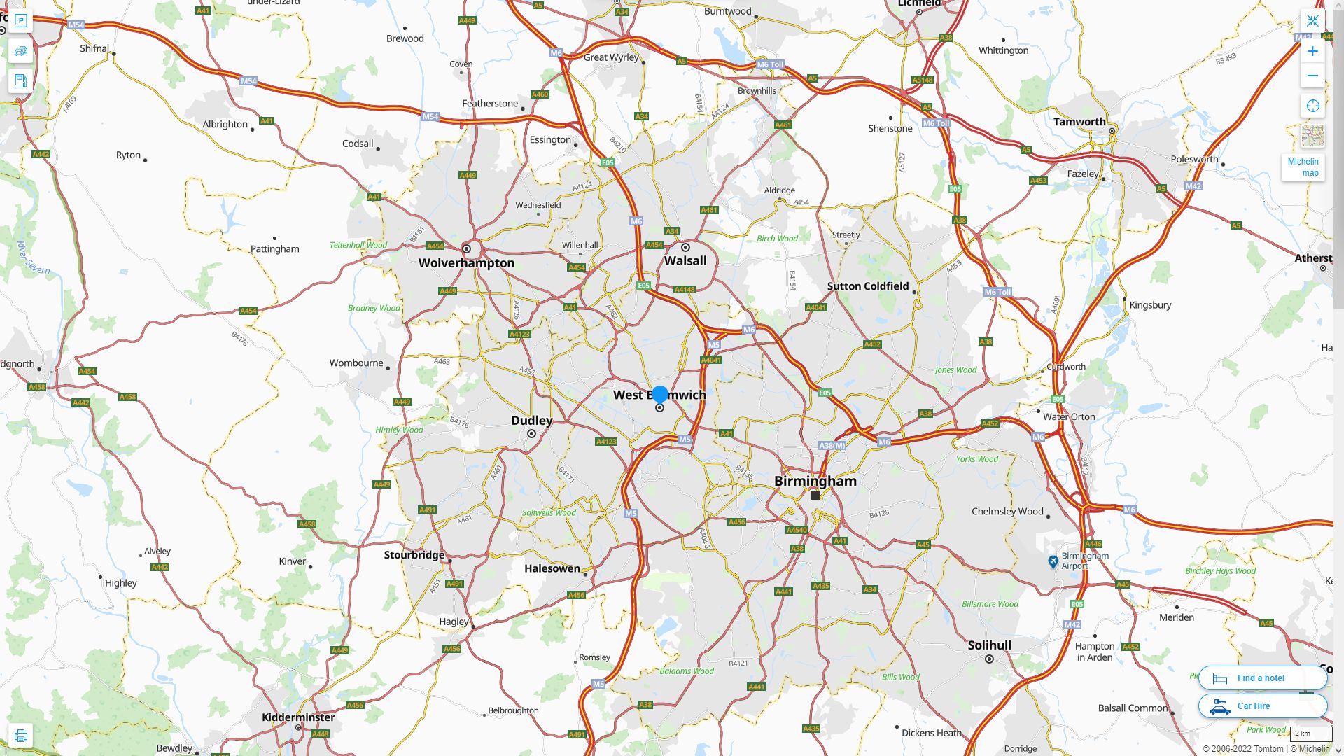 West Bromwich Map - United Kingdom