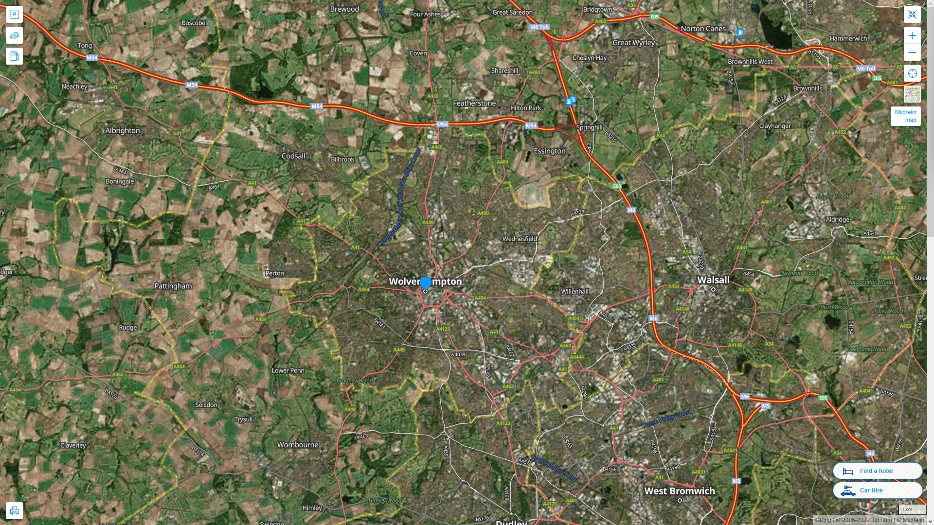 Wolverhampton Map - United Kingdom