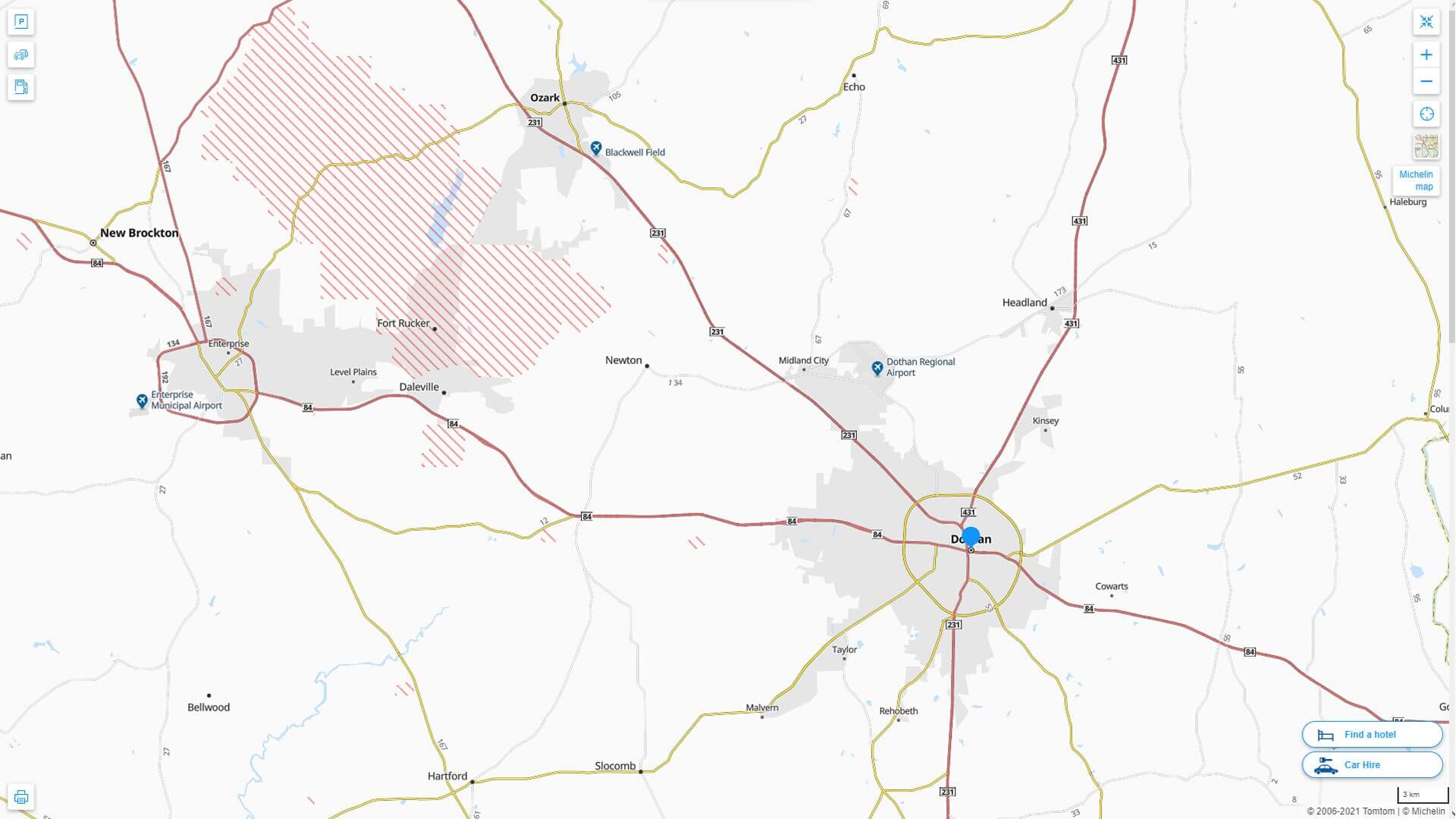 Dothan, Alabama Map