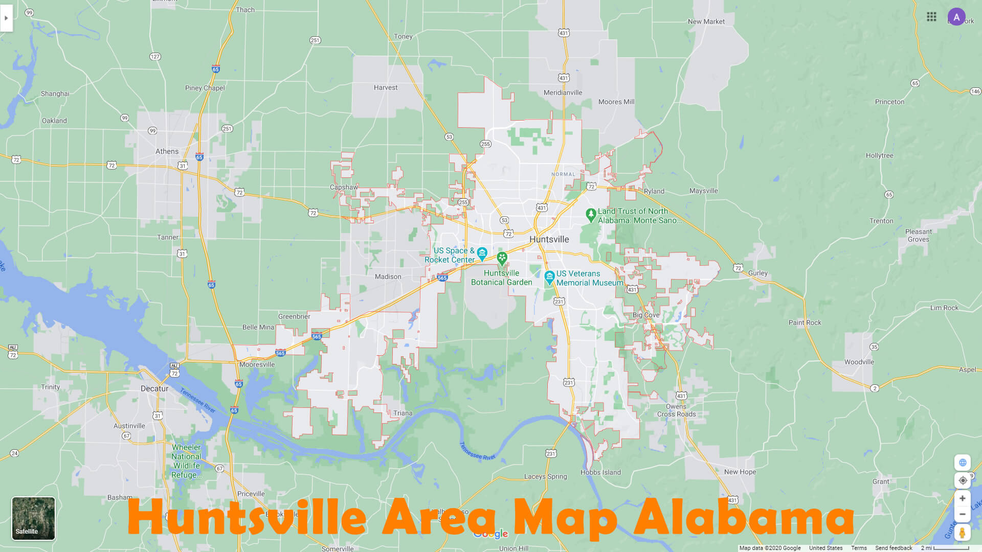 Huntsville Alabama Map - United States