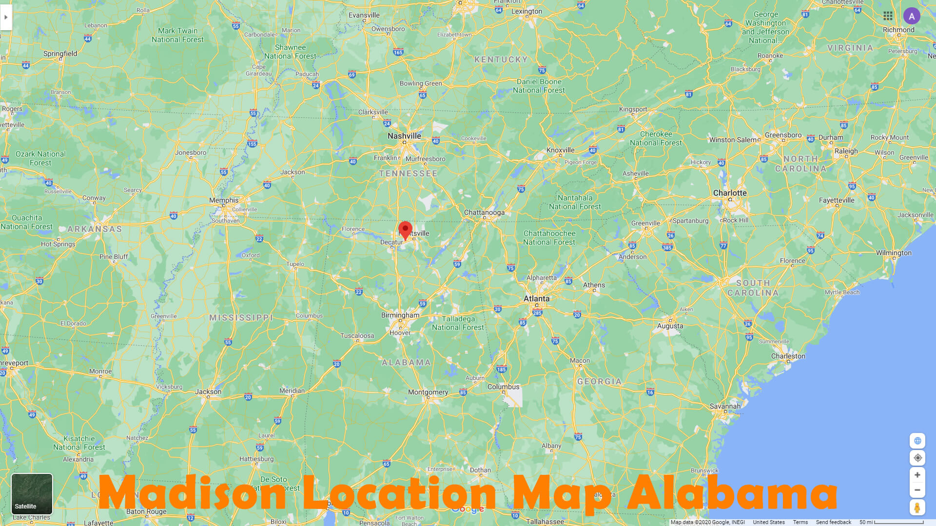 Madison Alabama Map - United States
