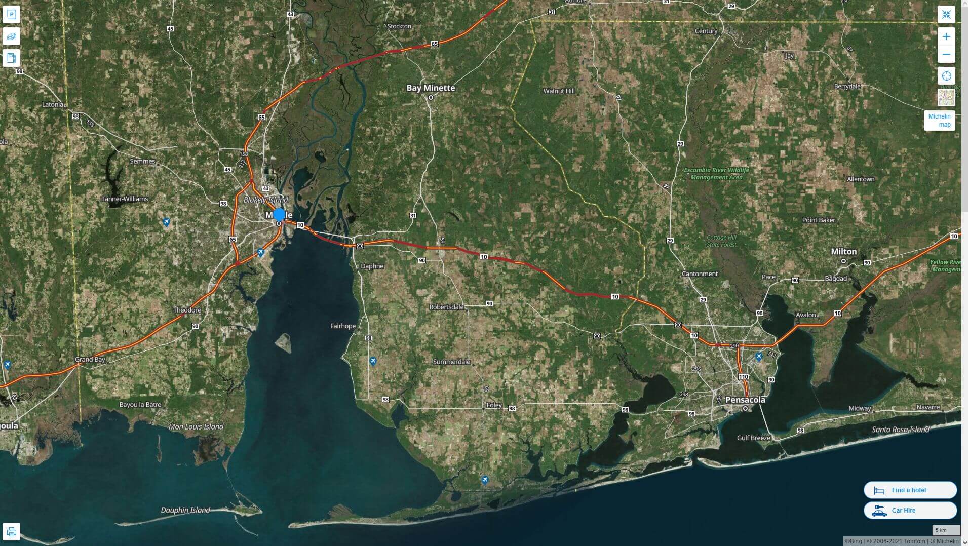 Mobile, Alabama Map