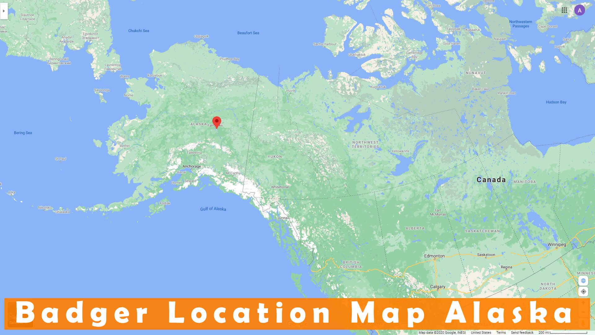 Badger, Alaska Map