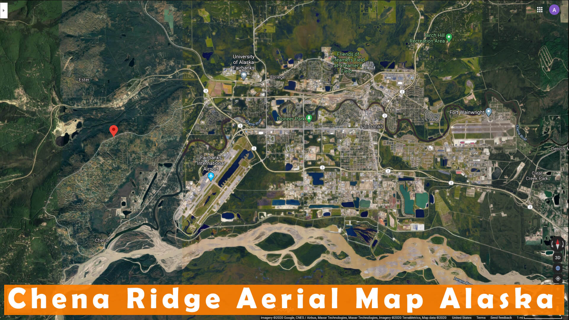 Chena Ridge, Alaska Map