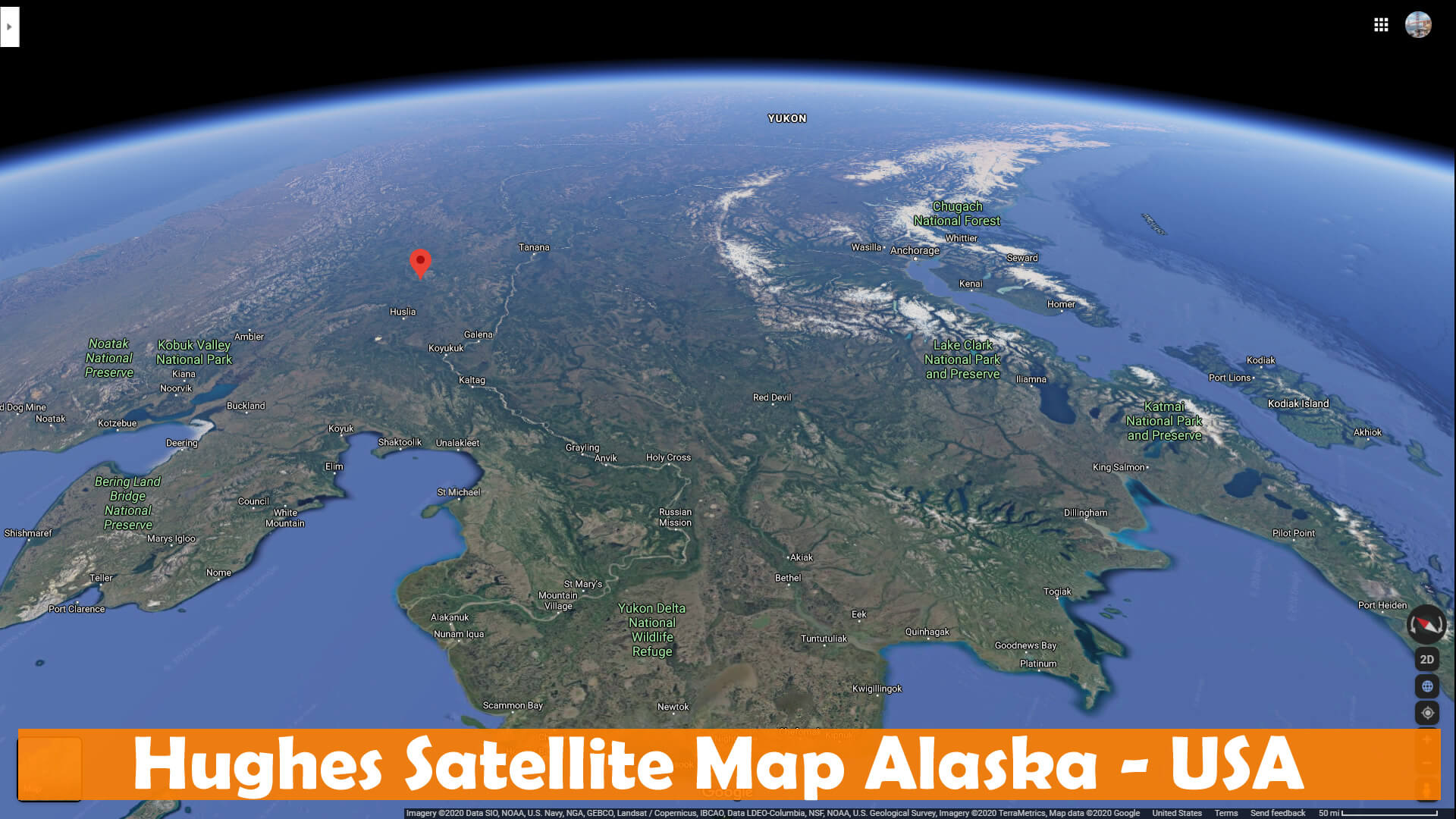 Hughes Alaska Map - United States