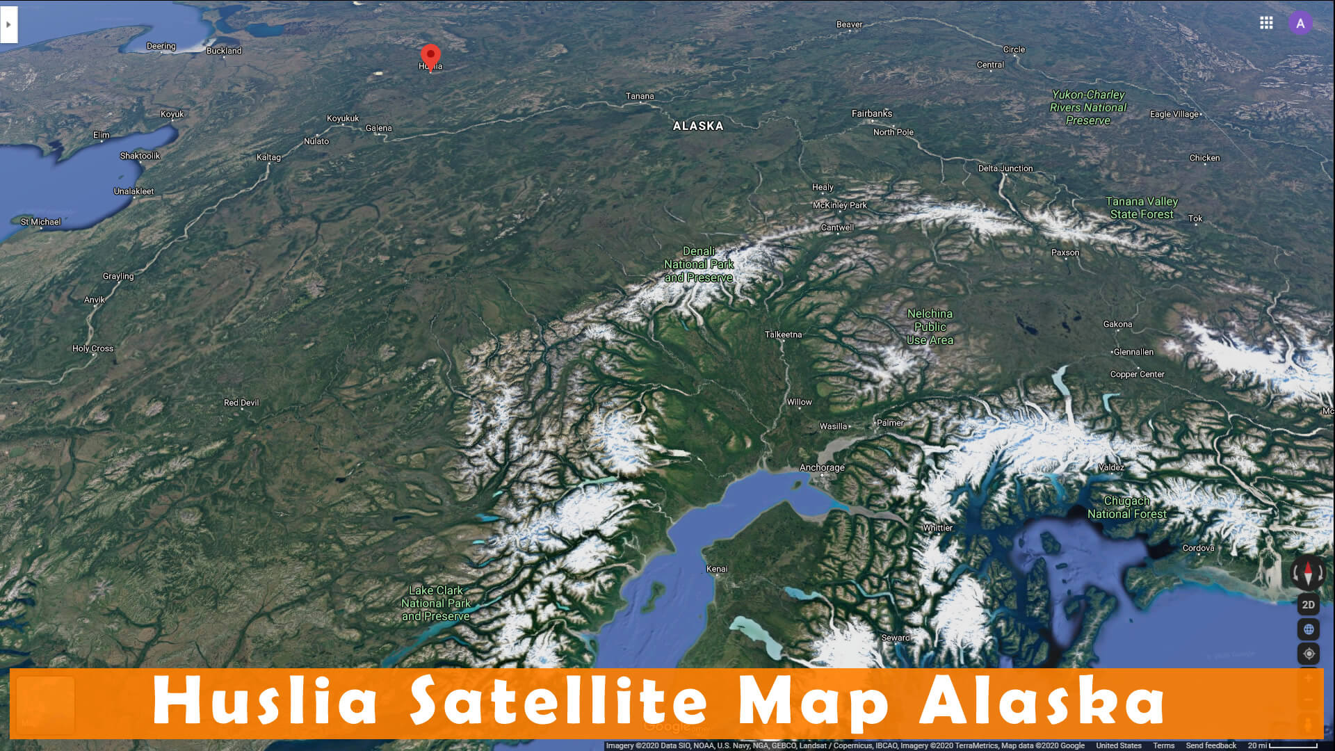 Huslia, Alaska Map