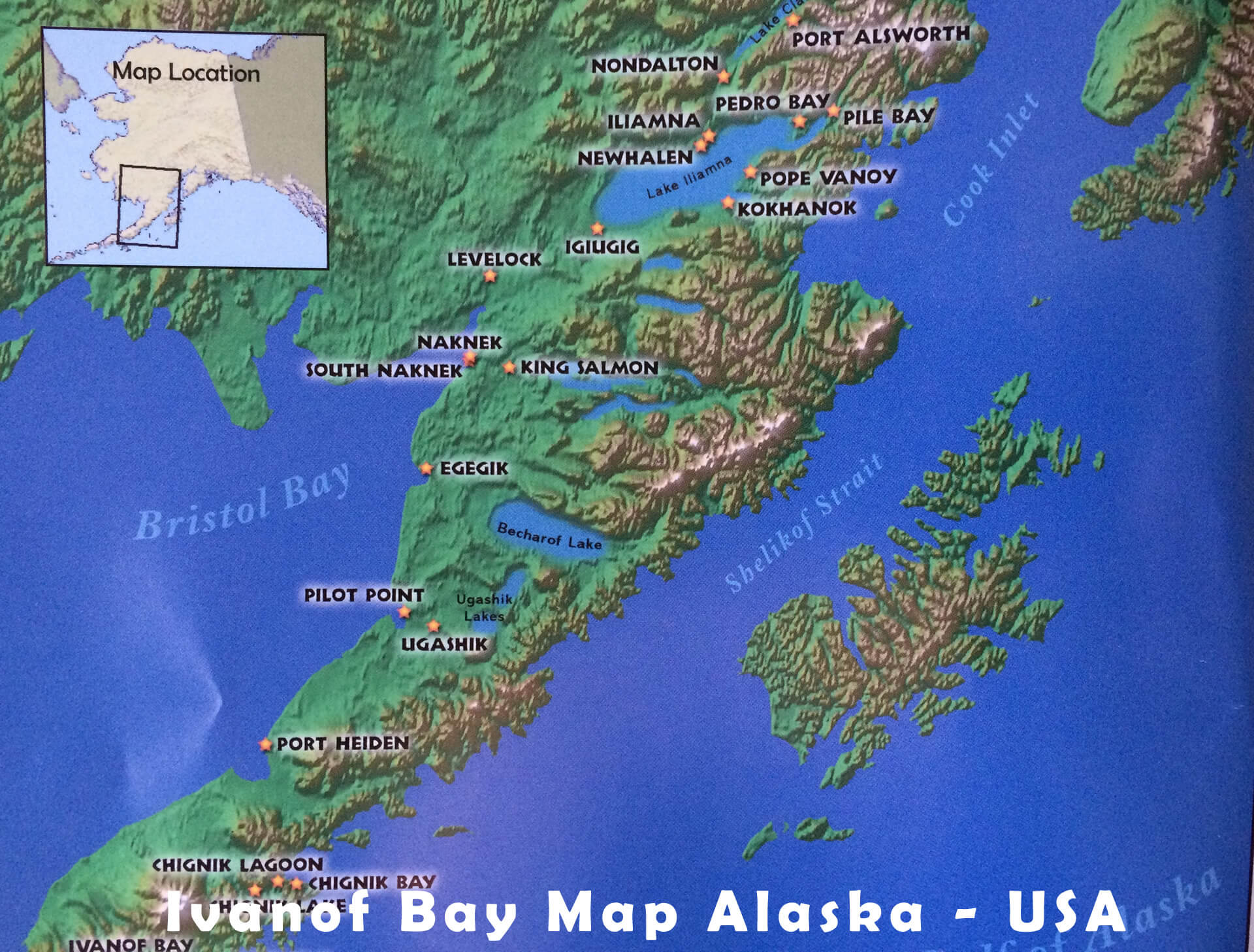 Ivanof Bay, Alaska Map