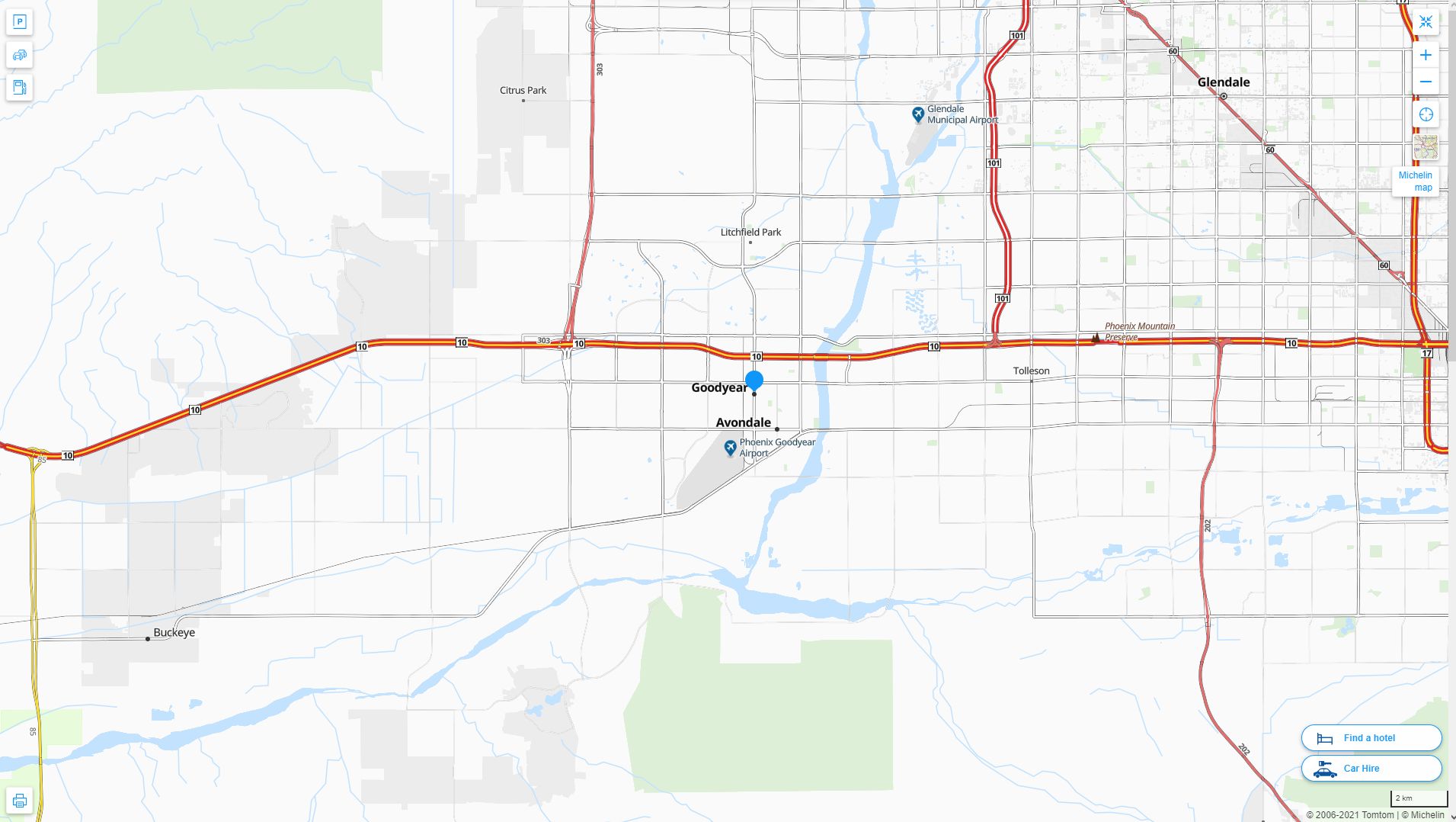 Goodyear, Arizona Map