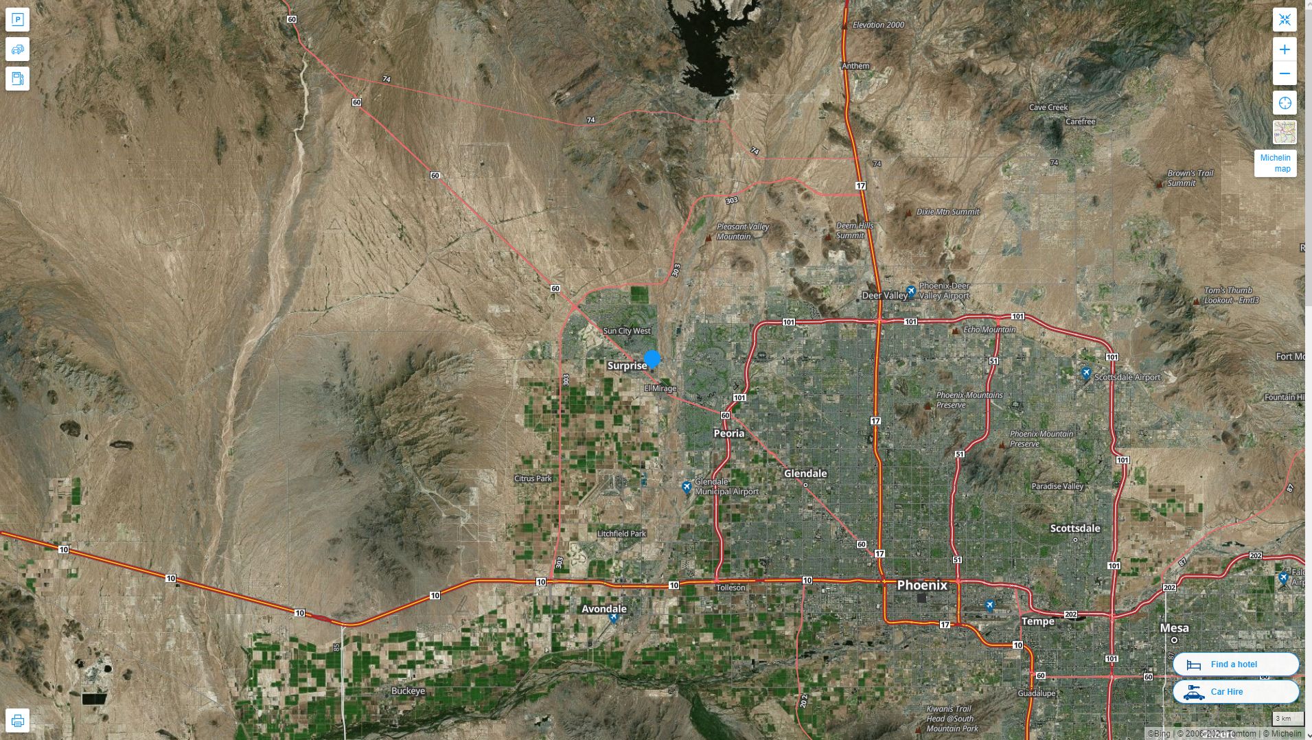 Surprise, Arizona Map