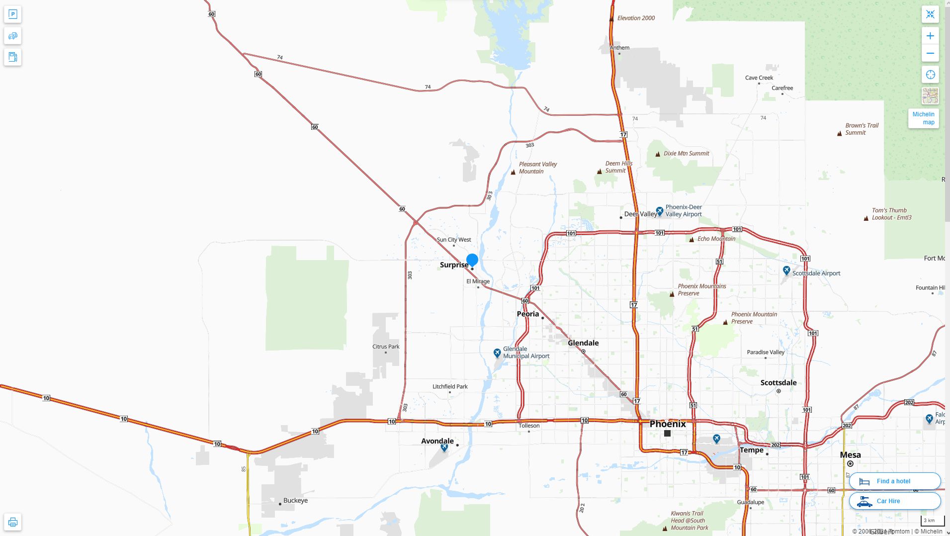 Surprise Arizona Map - United States