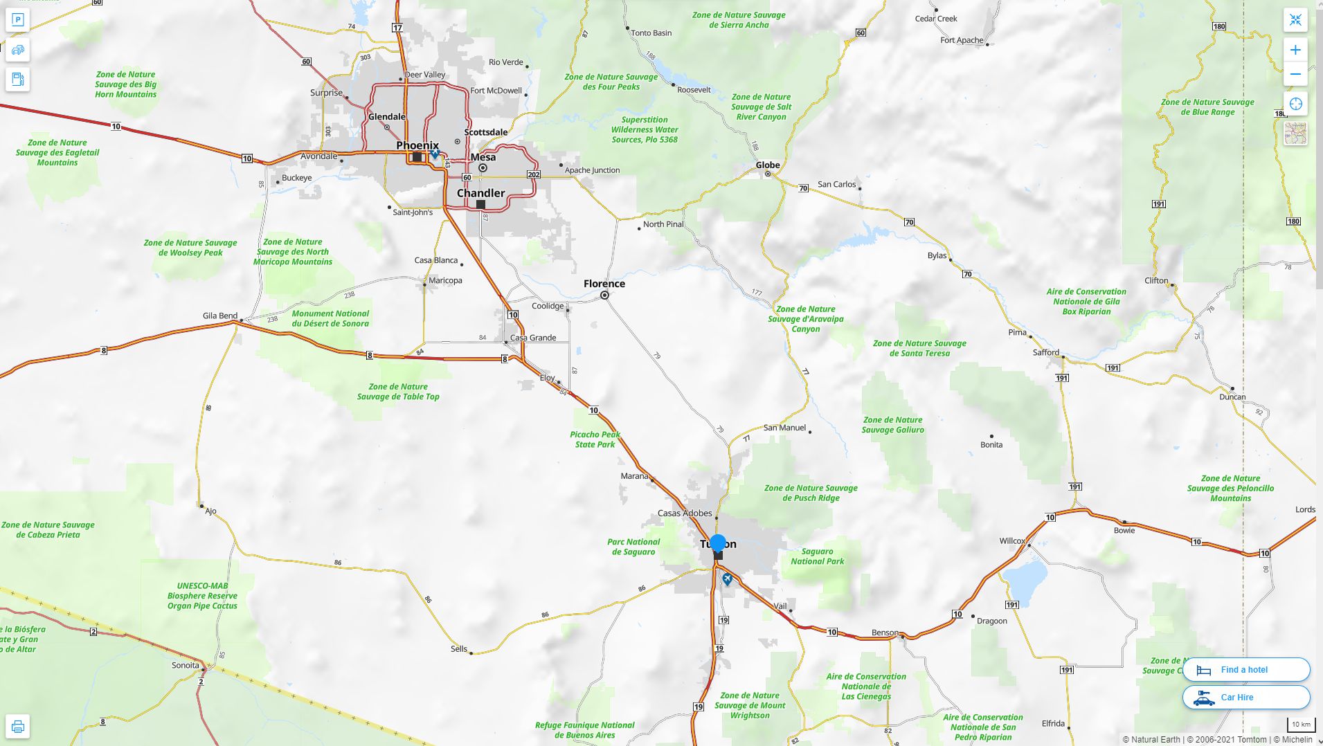 Tucson, Arizona Map
