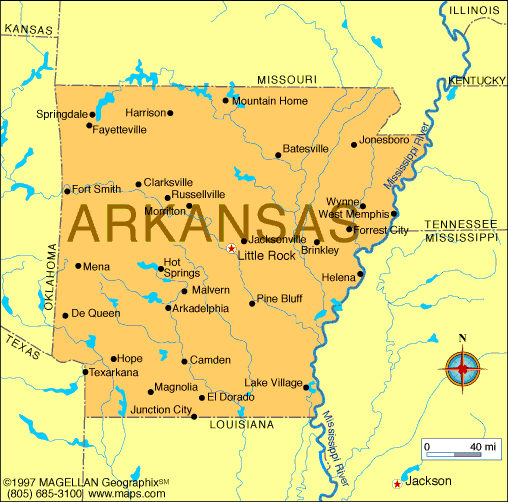 Arkansas Counties Map Arkansas Counties Map