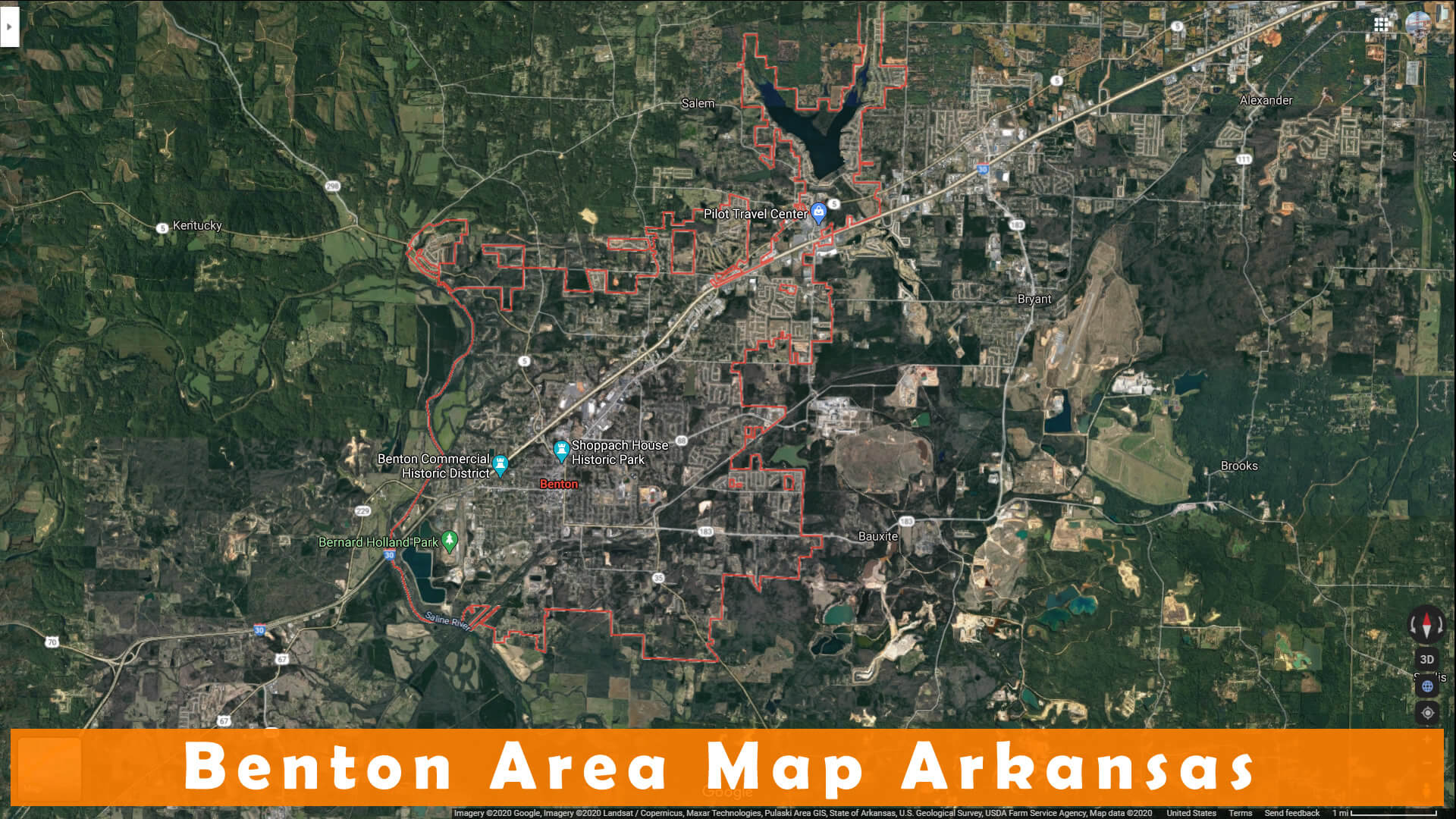 Benton, Arkansas Map