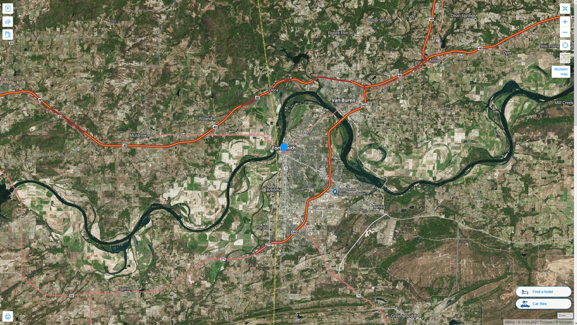 Fort Smith, Arkansas Map