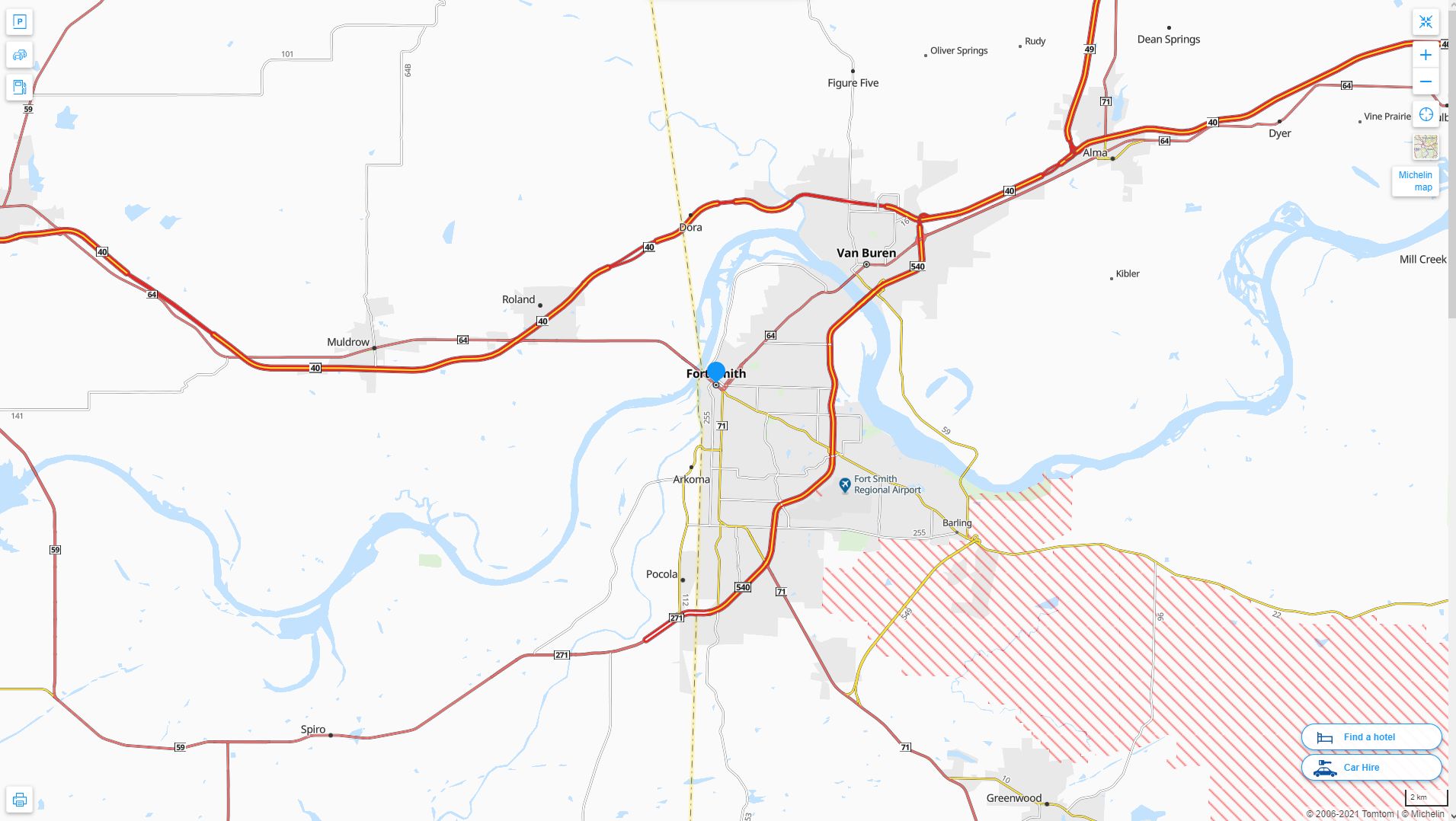 Fort Smith, Arkansas Map