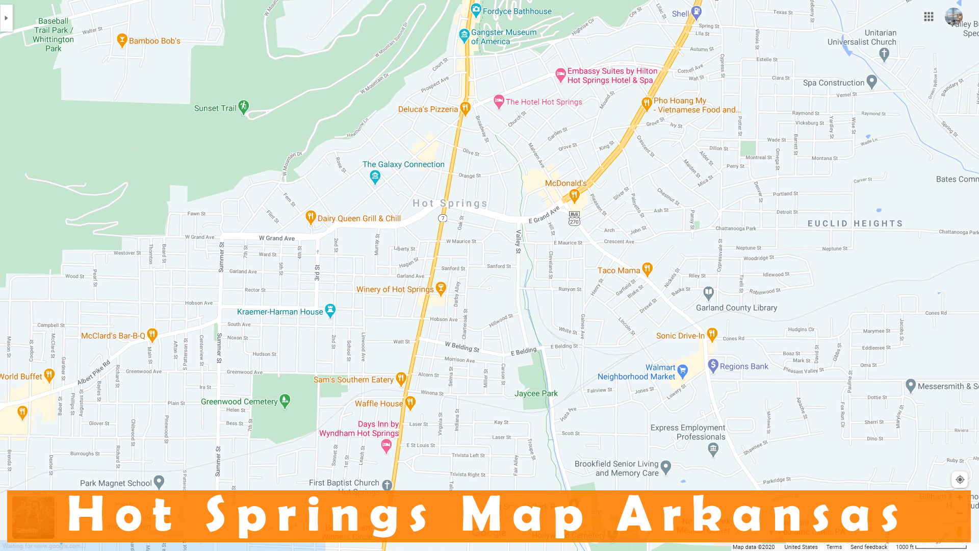 Printable Map Of Hot Springs Arkansas