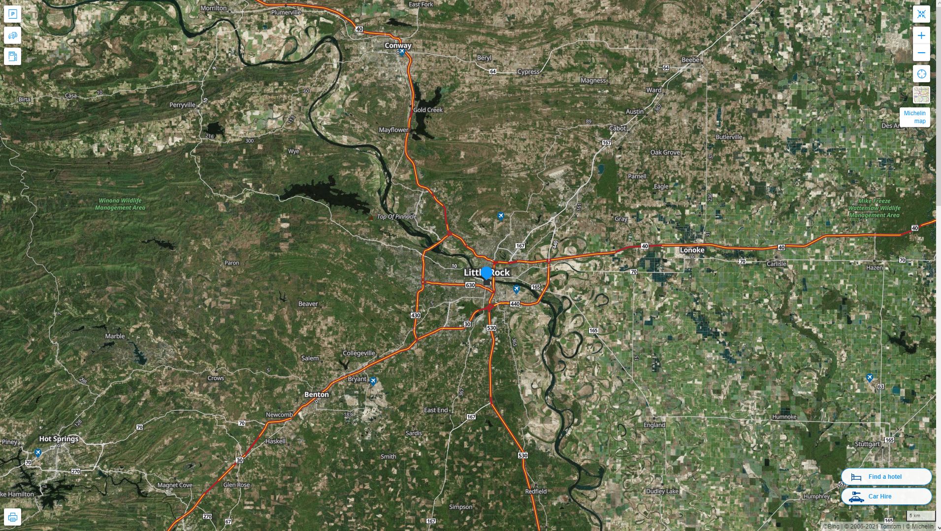 Little Rock, Arkansas Map